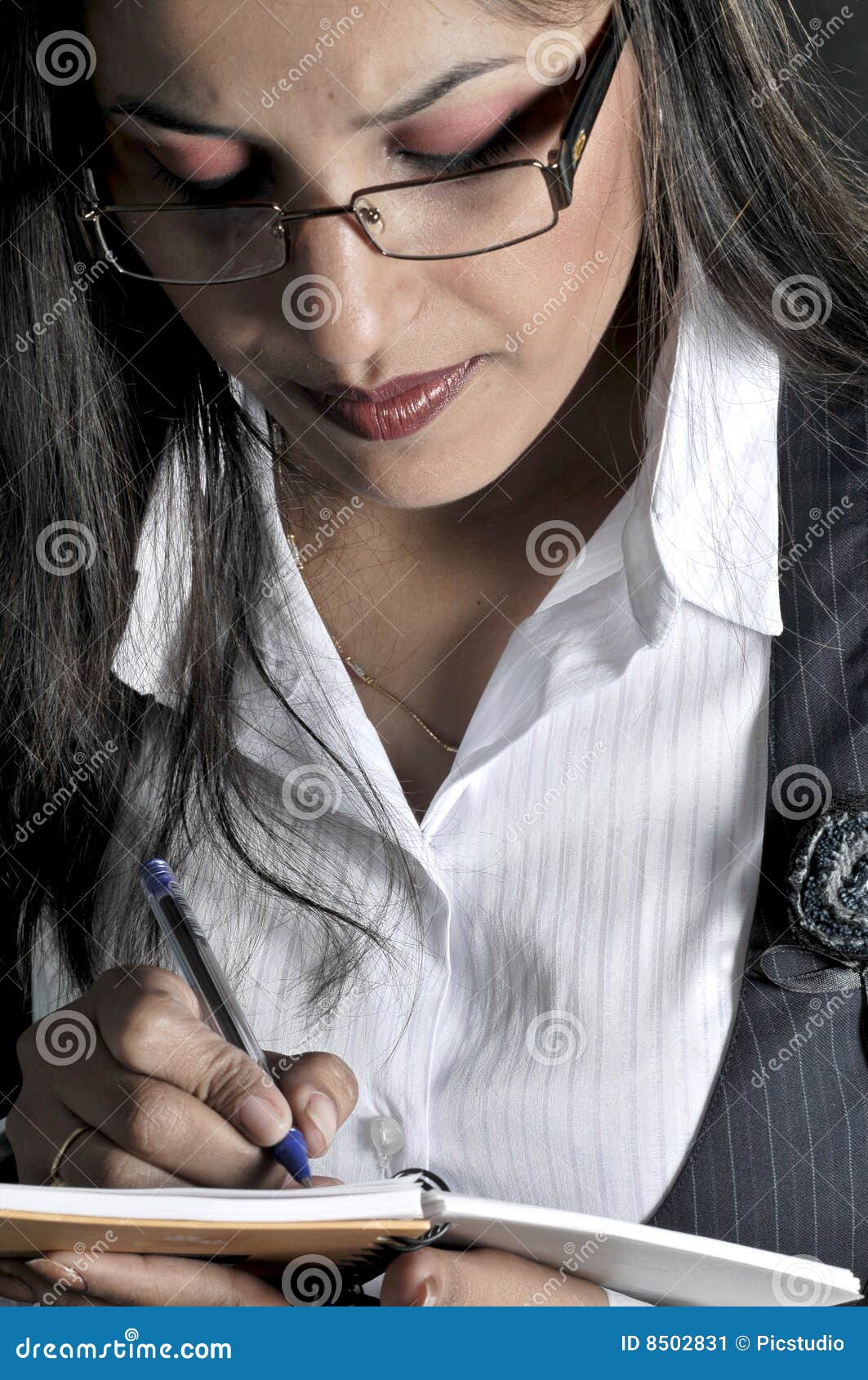 Writing on the pad stock image. Image of professional - 8502831