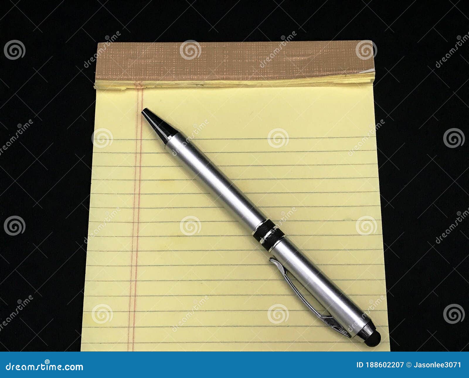 Writing pad and pen stock image. Image of writingpad - 188602207