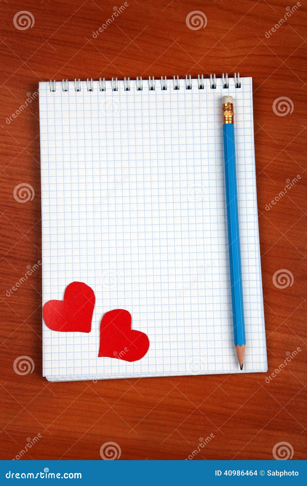 Writing Pad on the Table stock photo. Image of notice - 40986464