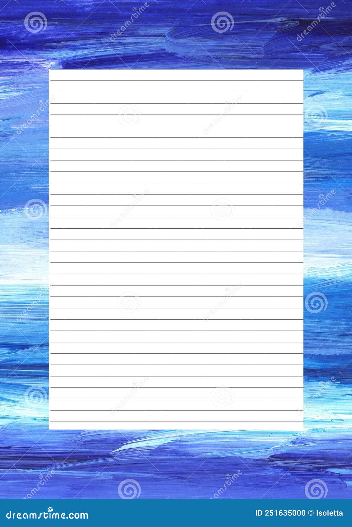 Writing Paper Design. Copy Space. Colorful Graphic Elements. Stock ...