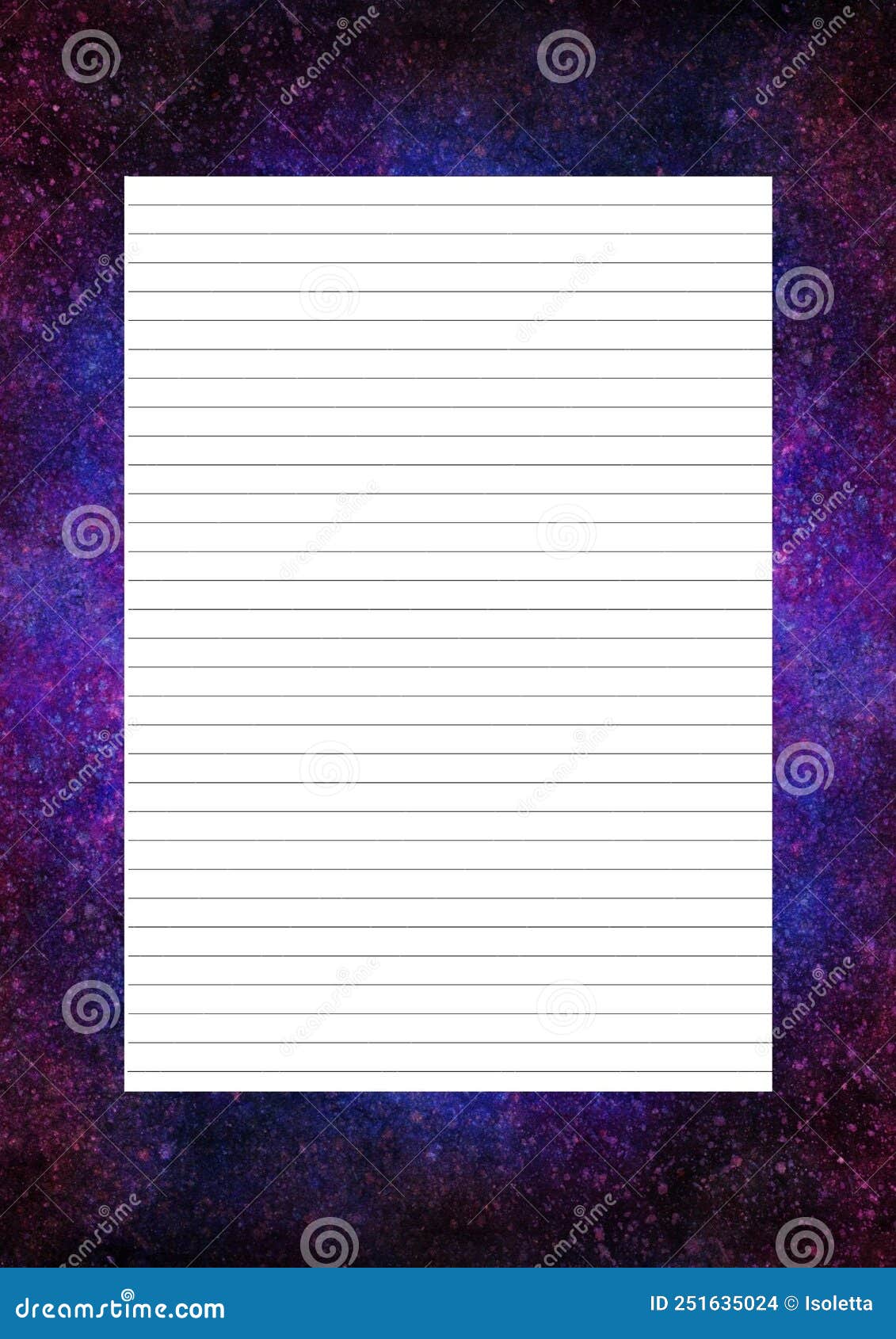 Writing Paper Design. Copy Space. Colorful Graphic Elements. Stock ...