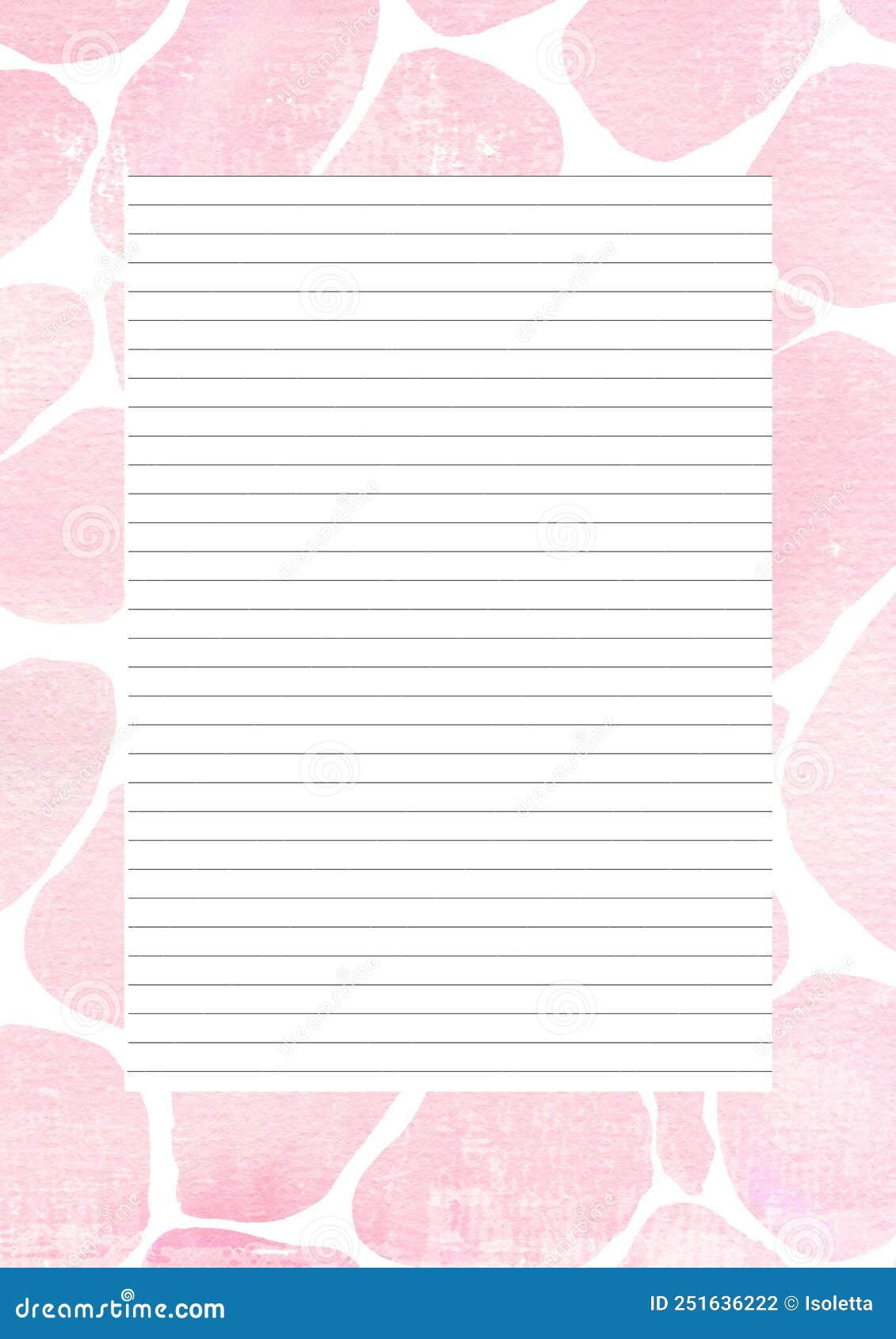 Writing Paper Design. Copy Space. Colorful Graphic Elements. Stock ...