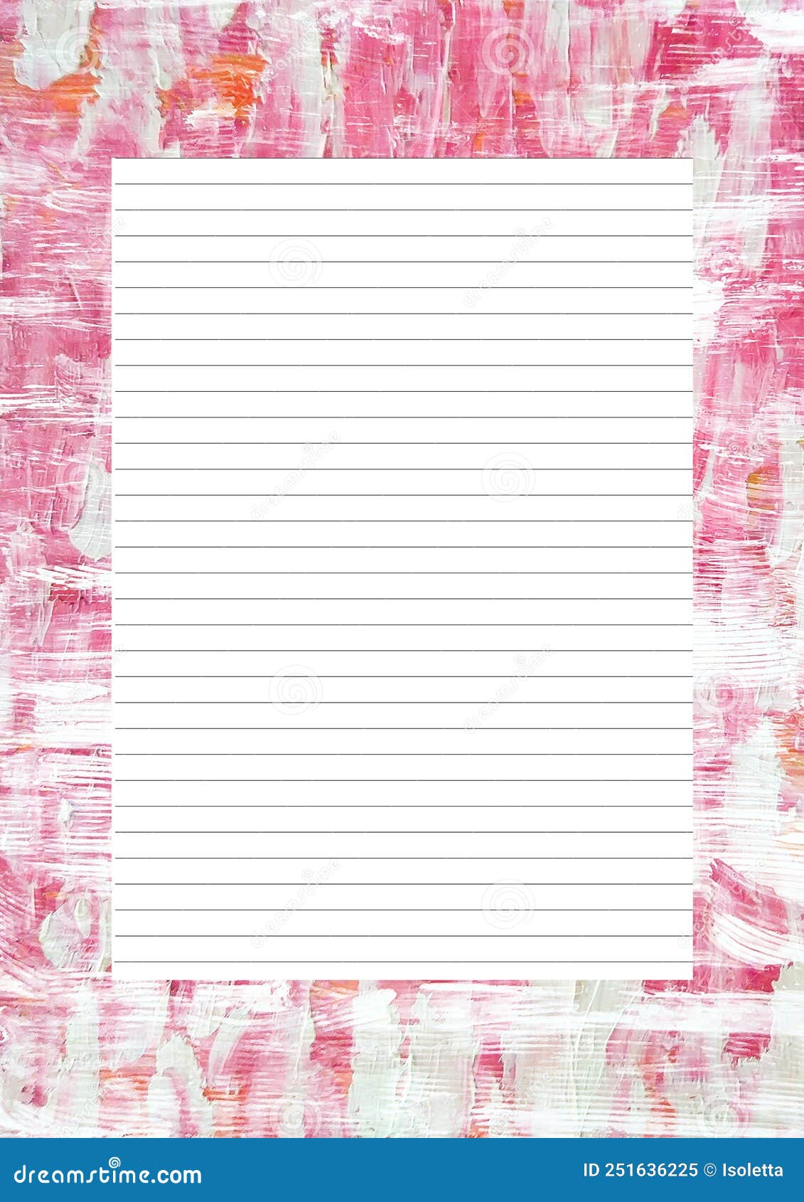 Writing Paper Design. Copy Space. Colorful Graphic Elements. Stock ...