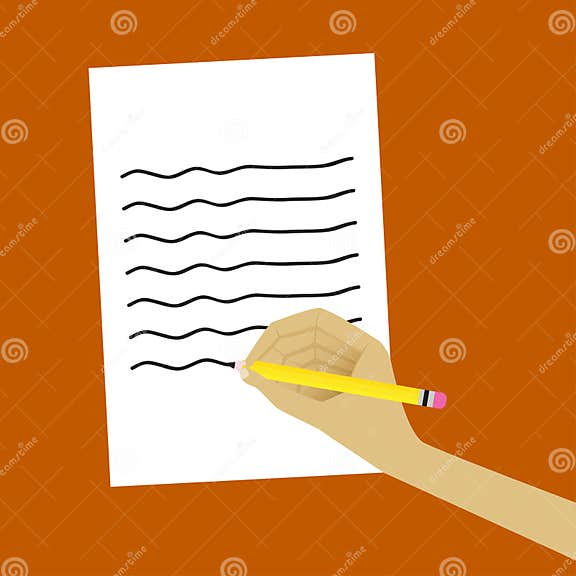 Writing in the Paper stock illustration. Illustration of quiz - 69228643