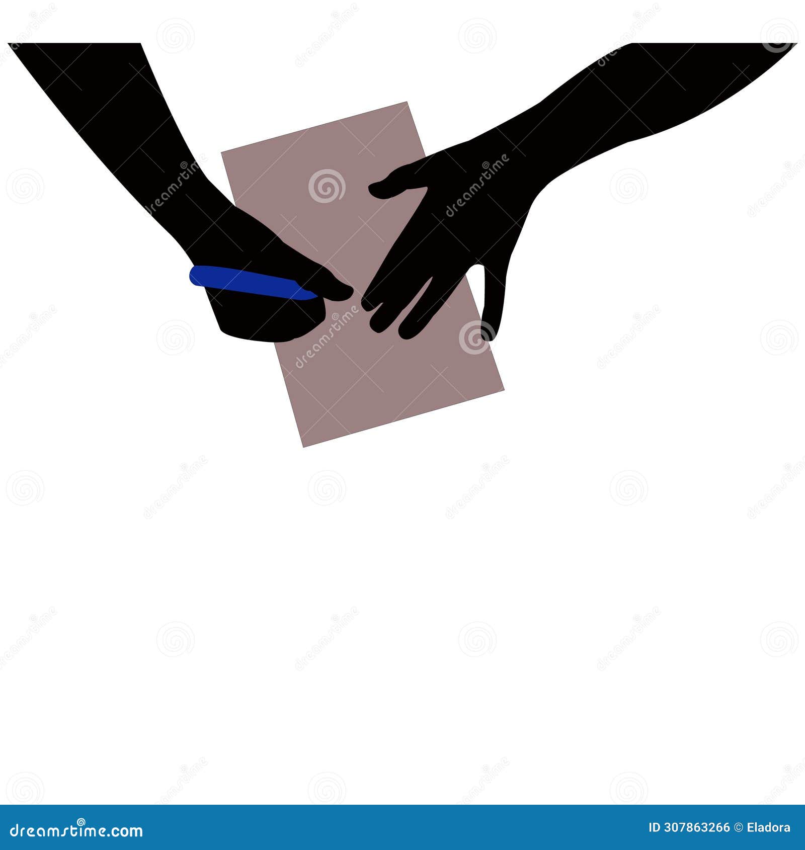 Writing the Paper, Silhouette Vector Stock Vector - Illustration of ...