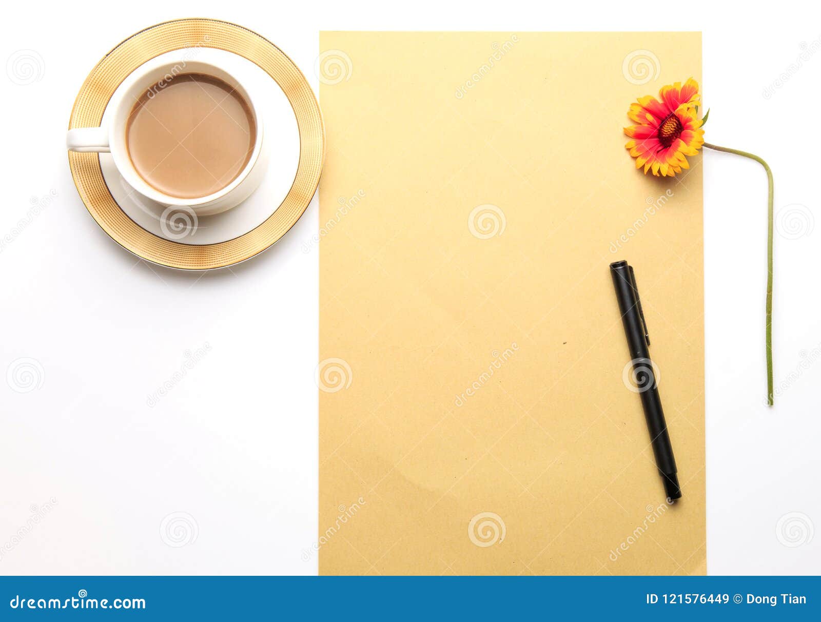 The Writing Paper on the Table Stock Image - Image of celebrate, memo ...