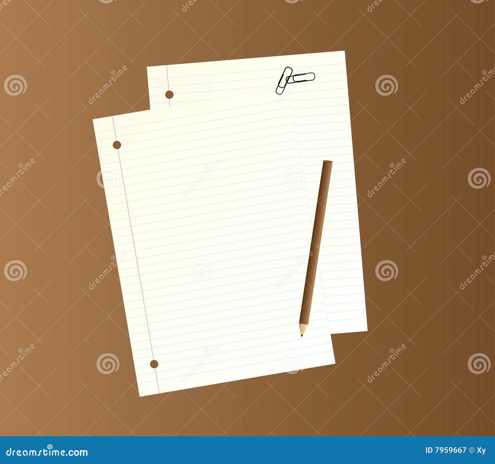 Pen Writing In The Papers On An Open Book For Logo Stock Illustration ...