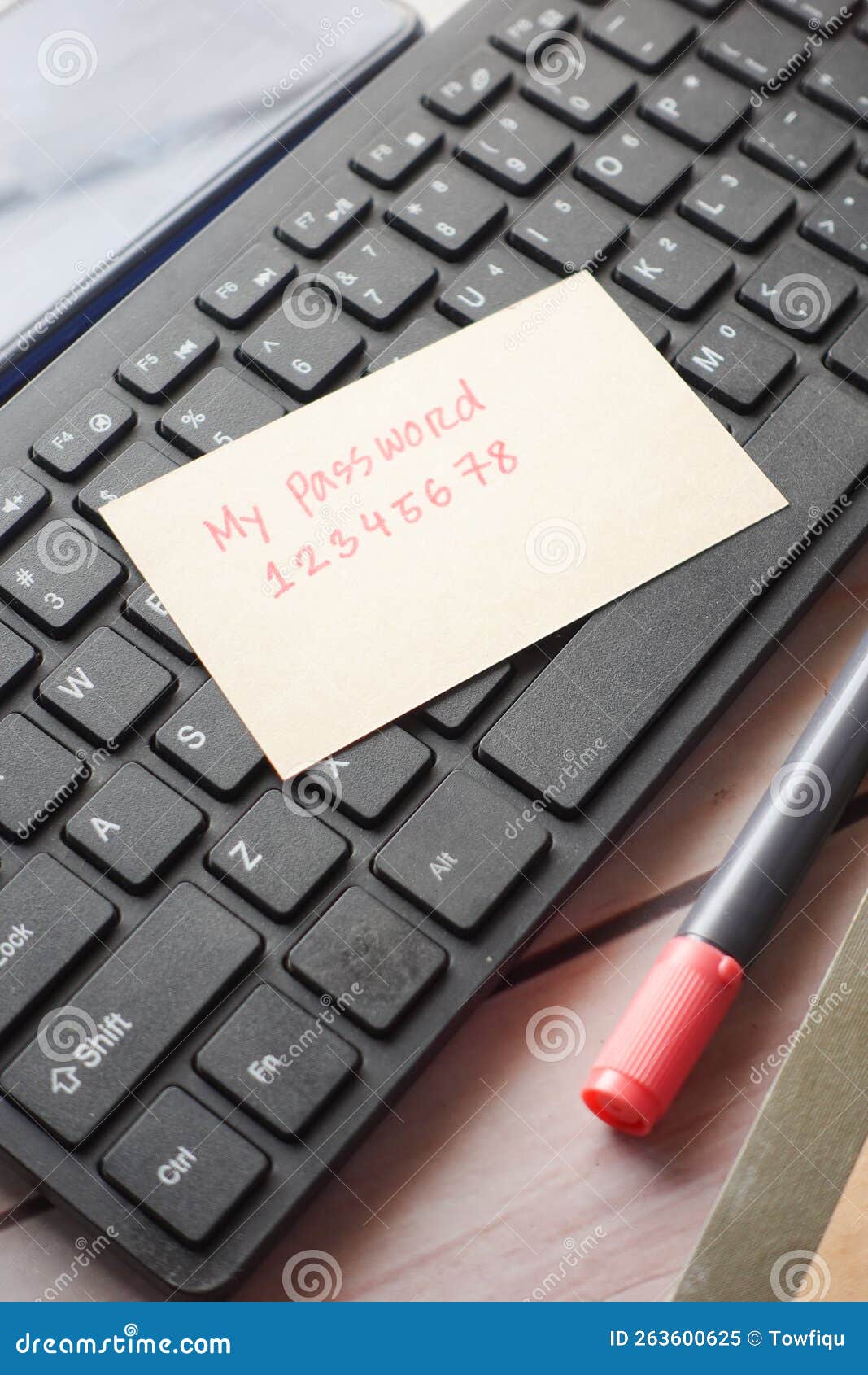 Writing Password on a Sticky Note Stock Image - Image of admin, data ...