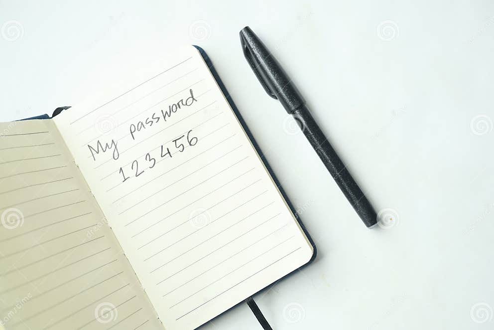 Writing Password on a Sticky Note Stock Image - Image of access, hand ...