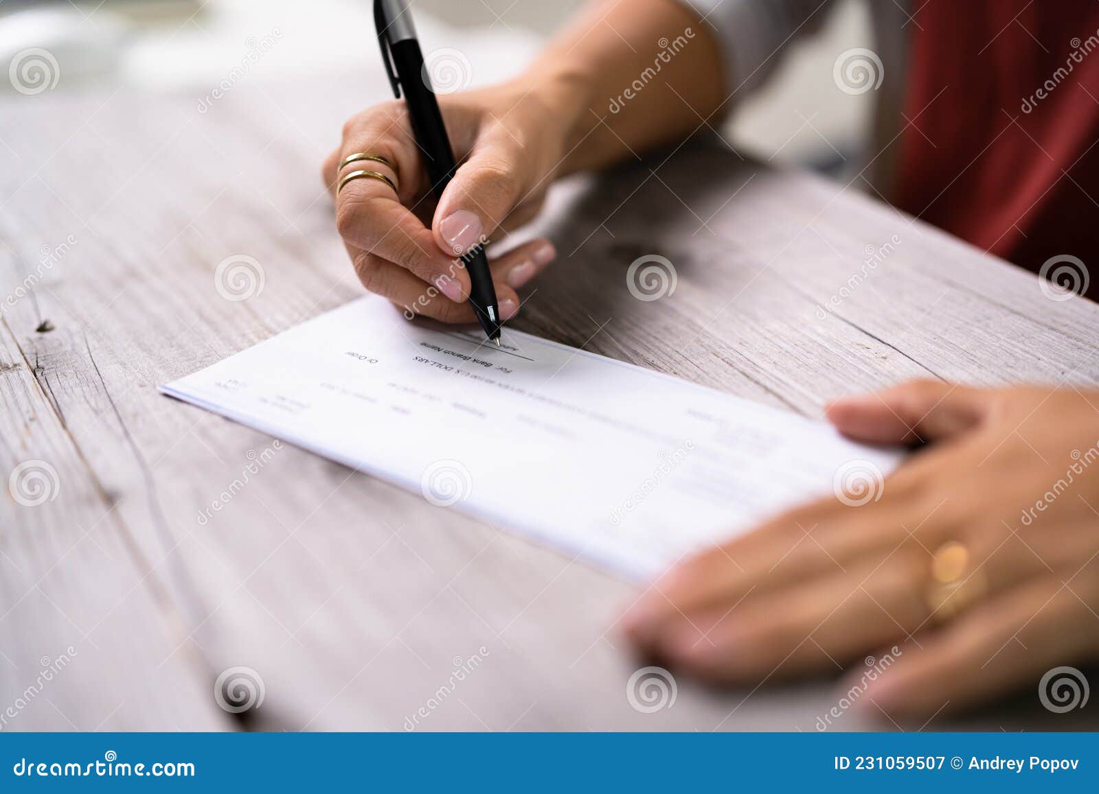 Writing Payroll Check stock image. Image of cash, office - 231059507