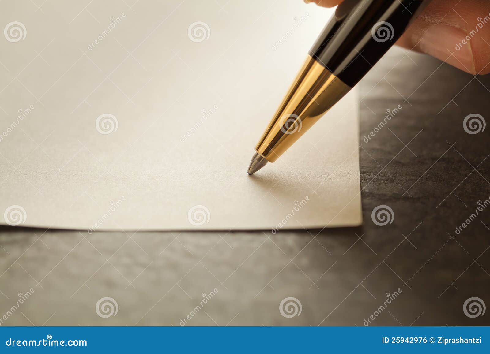 Writing with a pen stock photo. Image of writing, paper - 25942976