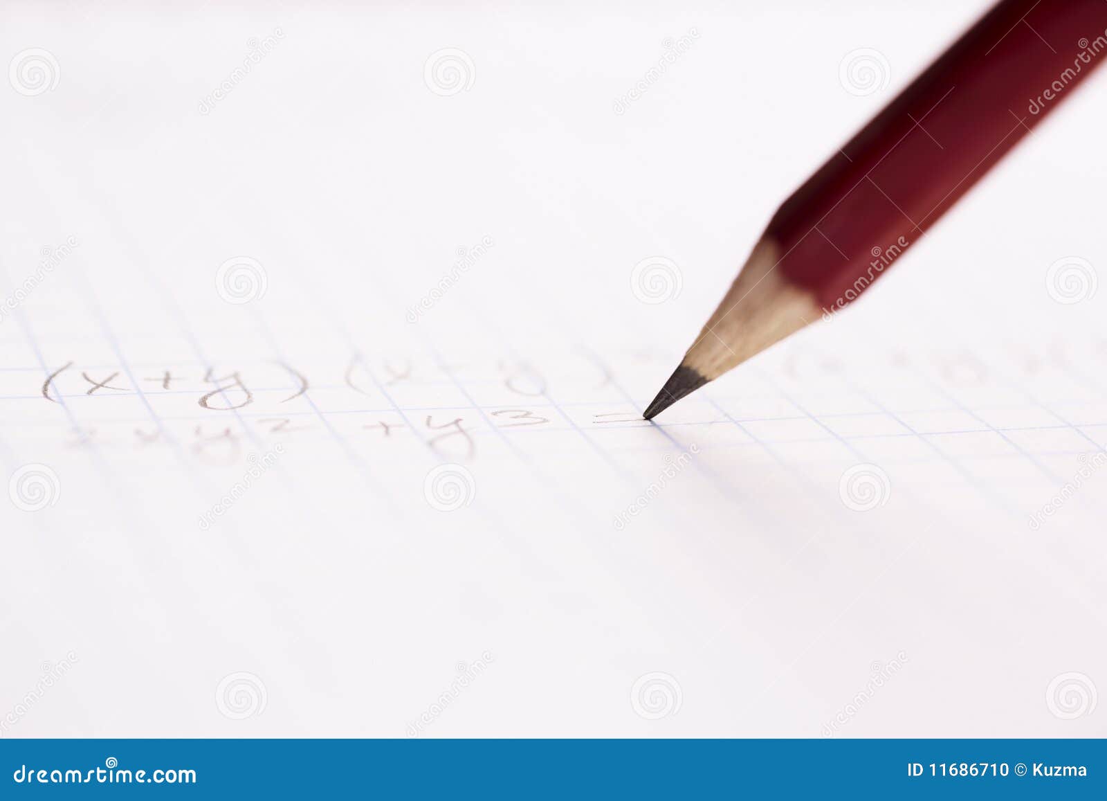 Writing with Pencil stock photo. Image of precision, algebra - 11686710