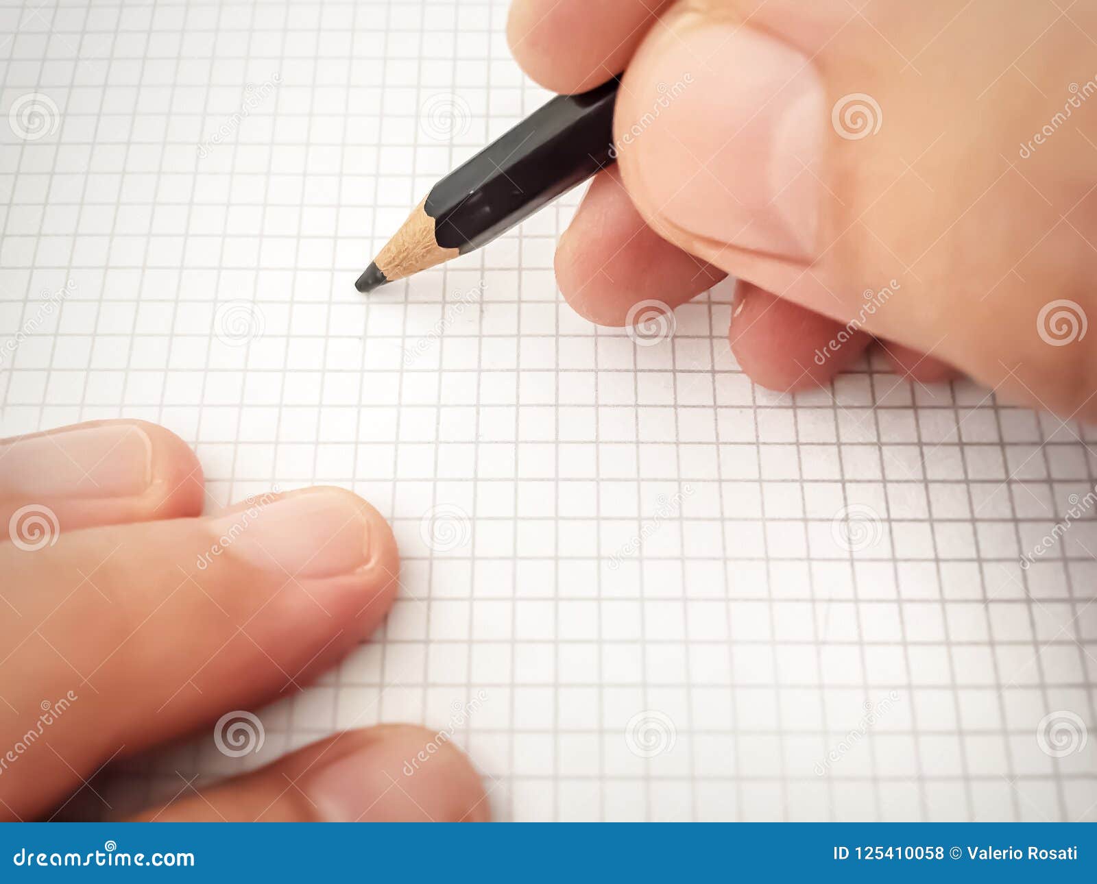 Writing with a pencil stock photo. Image of office, business - 125410058