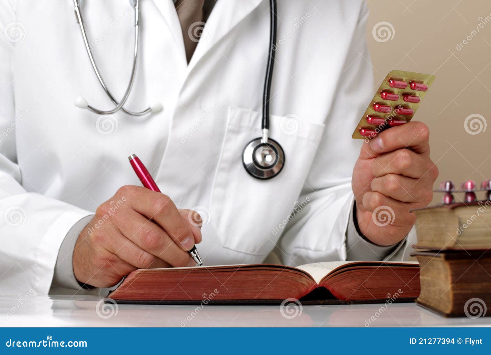 Writing Prescription or Medical Examination Notes Stock Photo - Image ...