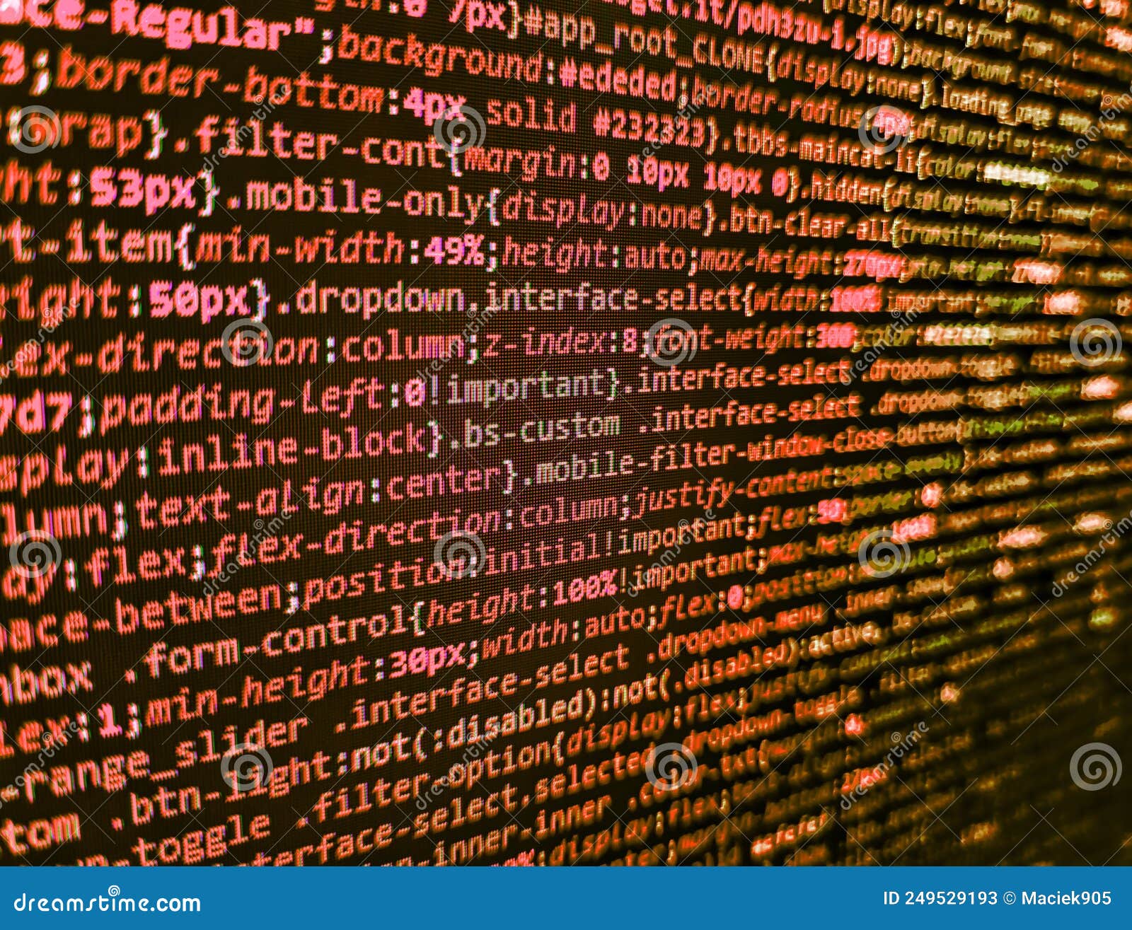 Writing Program Code On Computer Programming Code Abstract Screen Of Software Developer Script