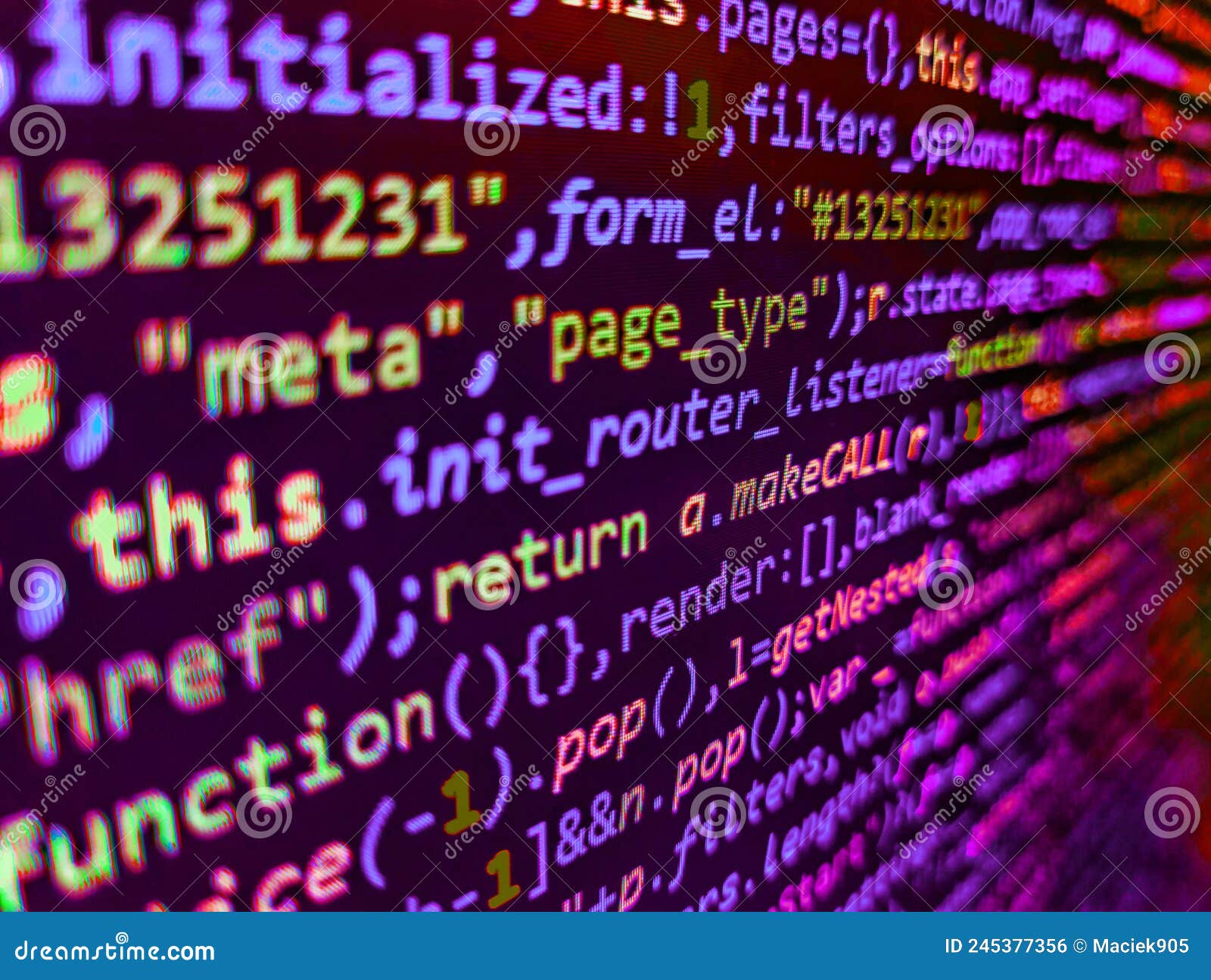 Writing Program Code On Computer Programming Code Screen Of Software 0299