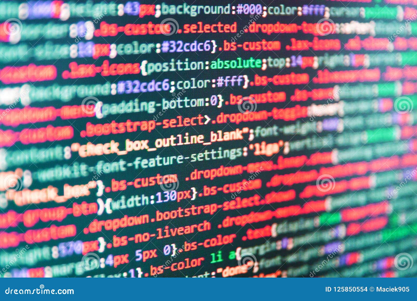 Writing Programming Functions On Laptop. Modern Web Development Background. Creative Js HTML5 ...