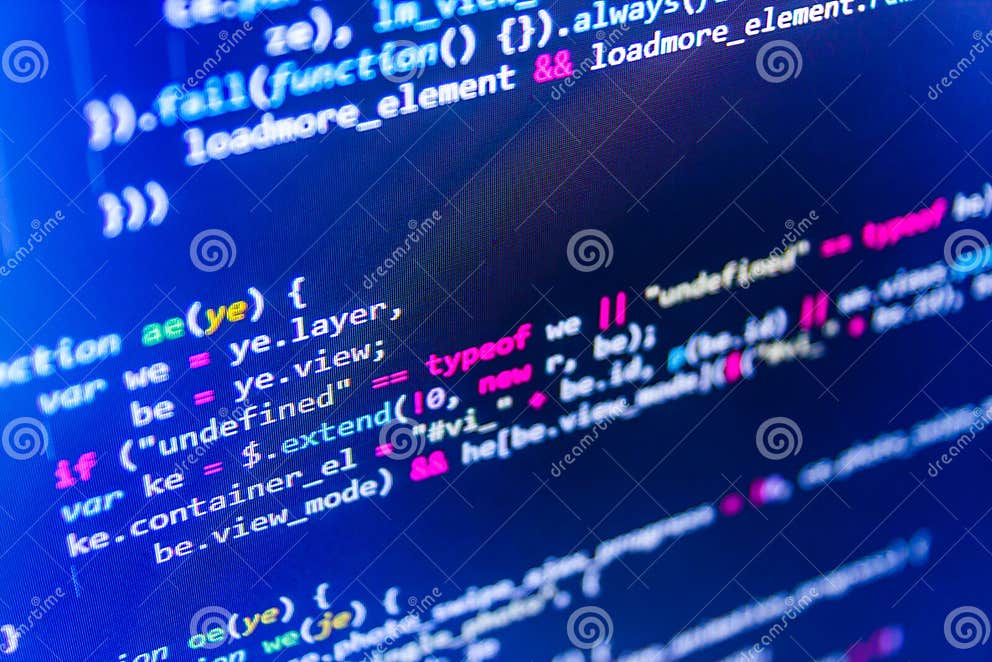 Writing Programming Code On Laptop Binary Digits Code Editing 9438