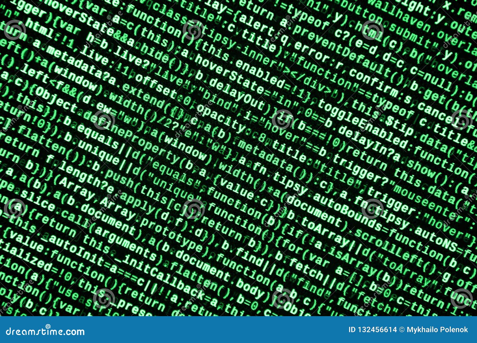 Writing Programming Code on Laptop. Digital Binary Data on Computer Screen Stock Photo - Image ...