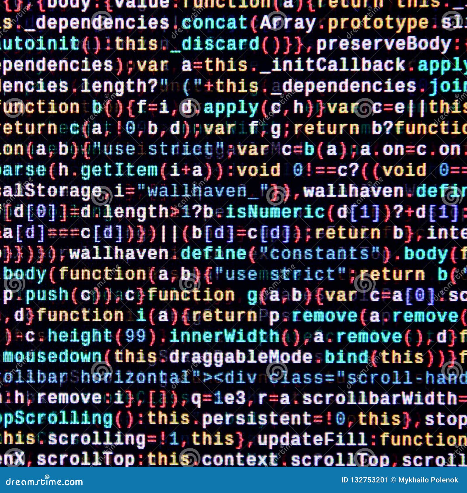 Writing Programming Code On Laptop Digital Binary Data On Computer Screen Stock Image Image