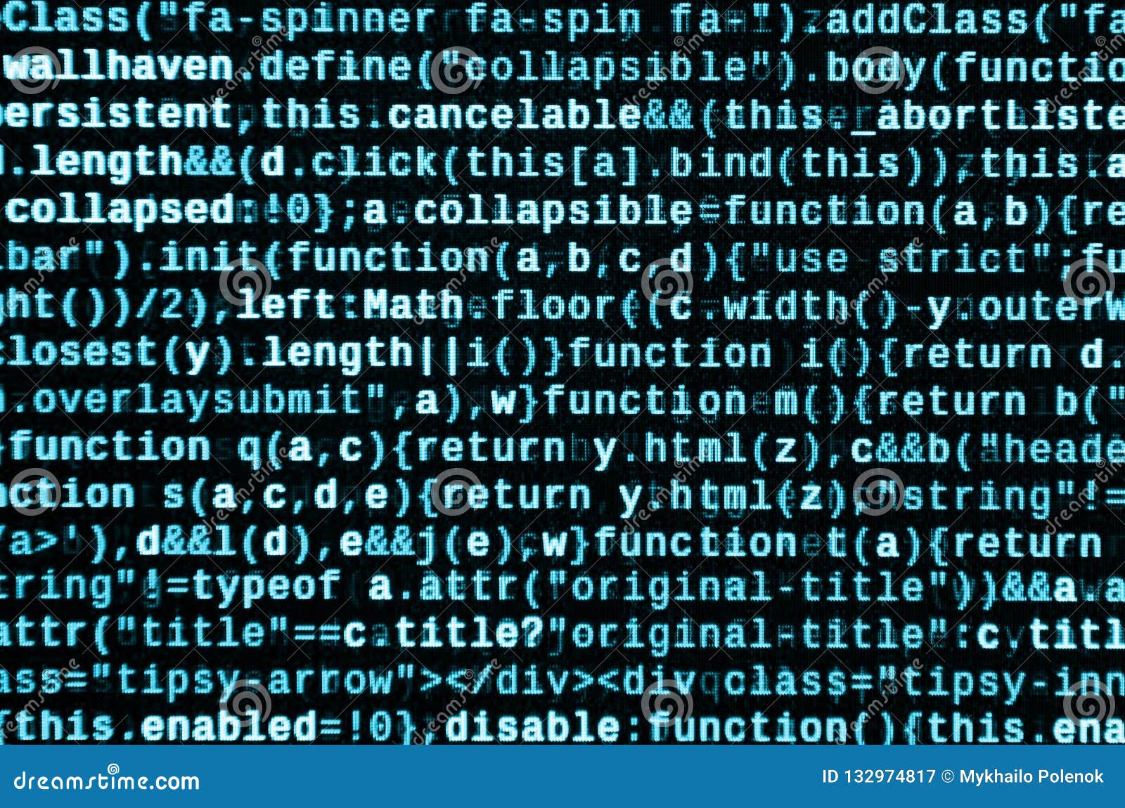 Writing Programming Code On Laptop Digital Binary Data On Computer Screen Stock Image Image