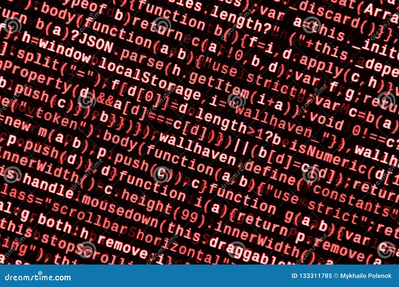 Writing Programming Code on Laptop. Digital Binary Data on Computer Screen Stock Illustration ...