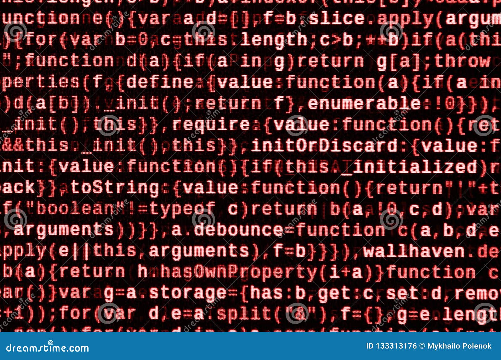 Writing Programming Code on Laptop. Digital Binary Data on Computer Screen Stock Illustration ...