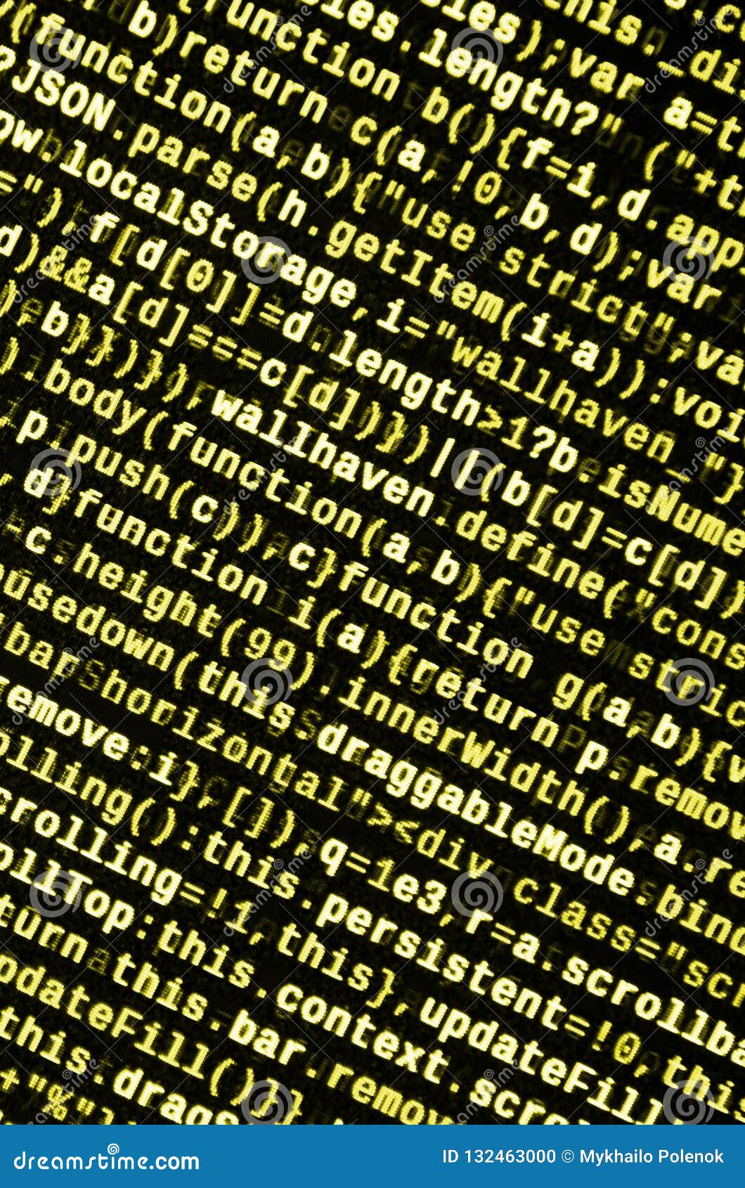 Writing Programming Code on Laptop. Digital Binary Data on Computer Screen Stock Photo - Image ...