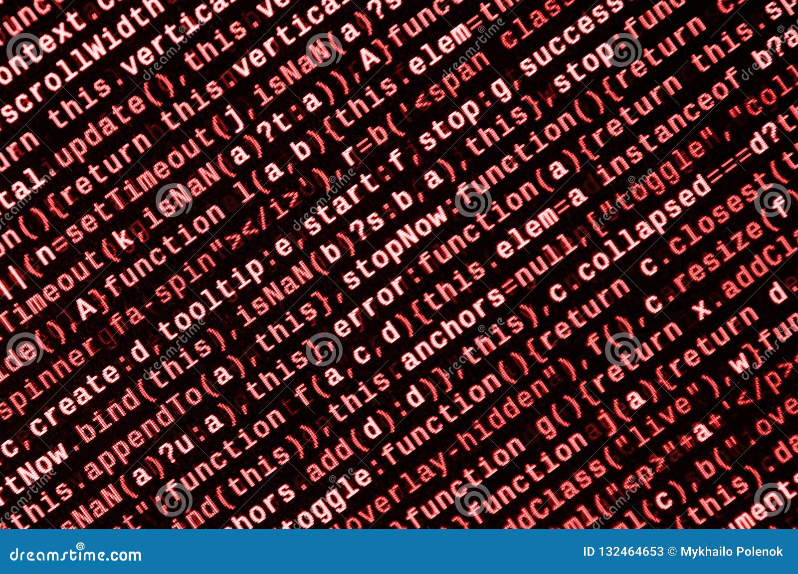 Writing Programming Code On Laptop Digital Binary Data On Computer Screen Stock Image Image