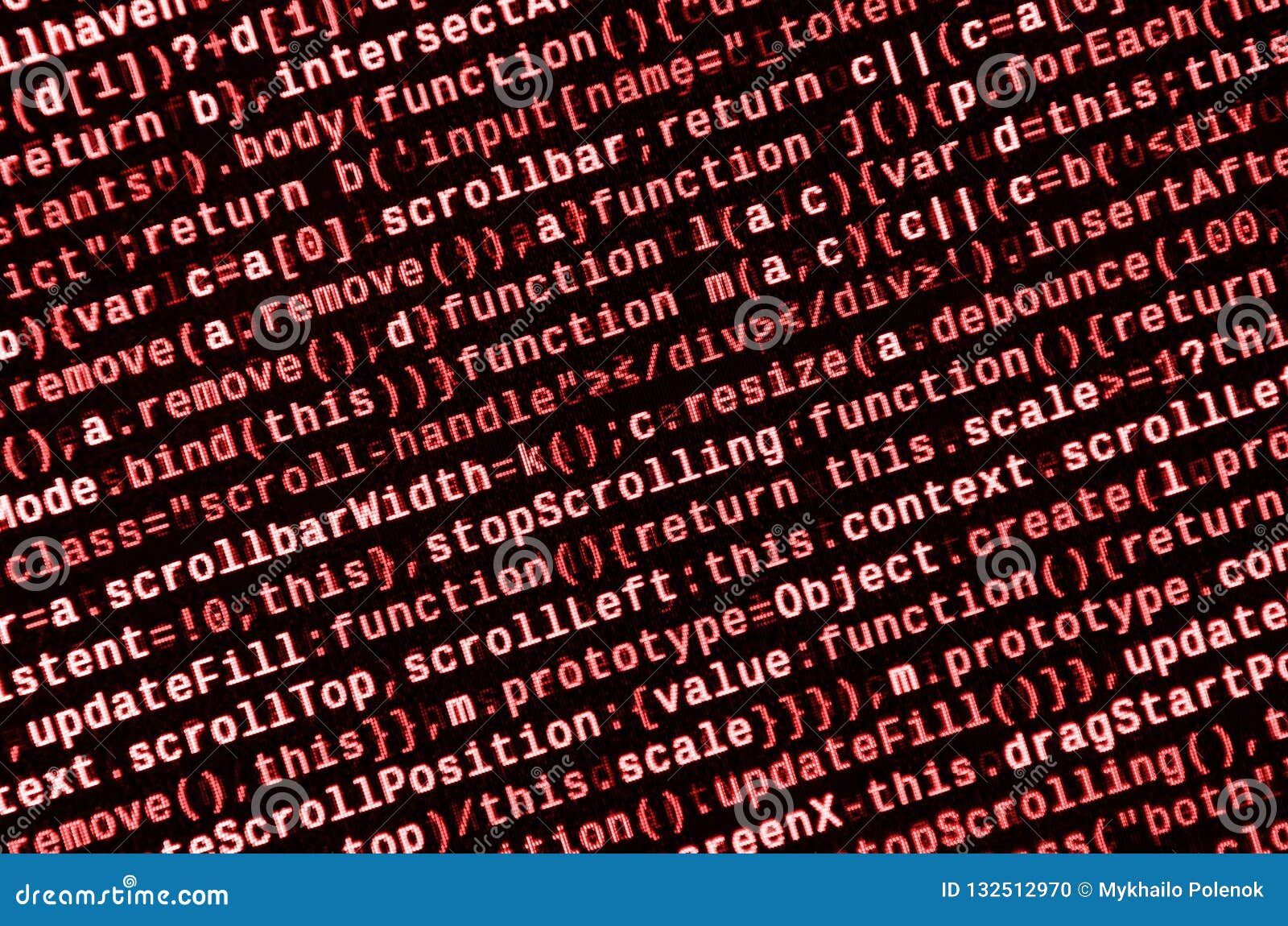 Writing Programming Code on Laptop. Digital Binary Data on Computer Screen Stock Photo - Image ...