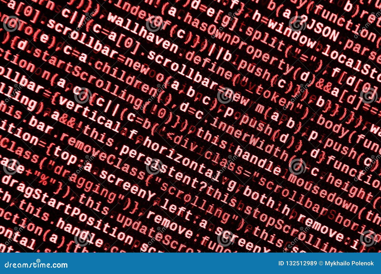 Writing Programming Code on Laptop. Digital Binary Data on Computer Screen Stock Image - Image ...