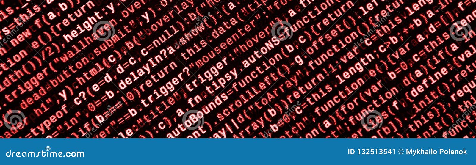 Writing Programming Code On Laptop Digital Binary Data On Computer