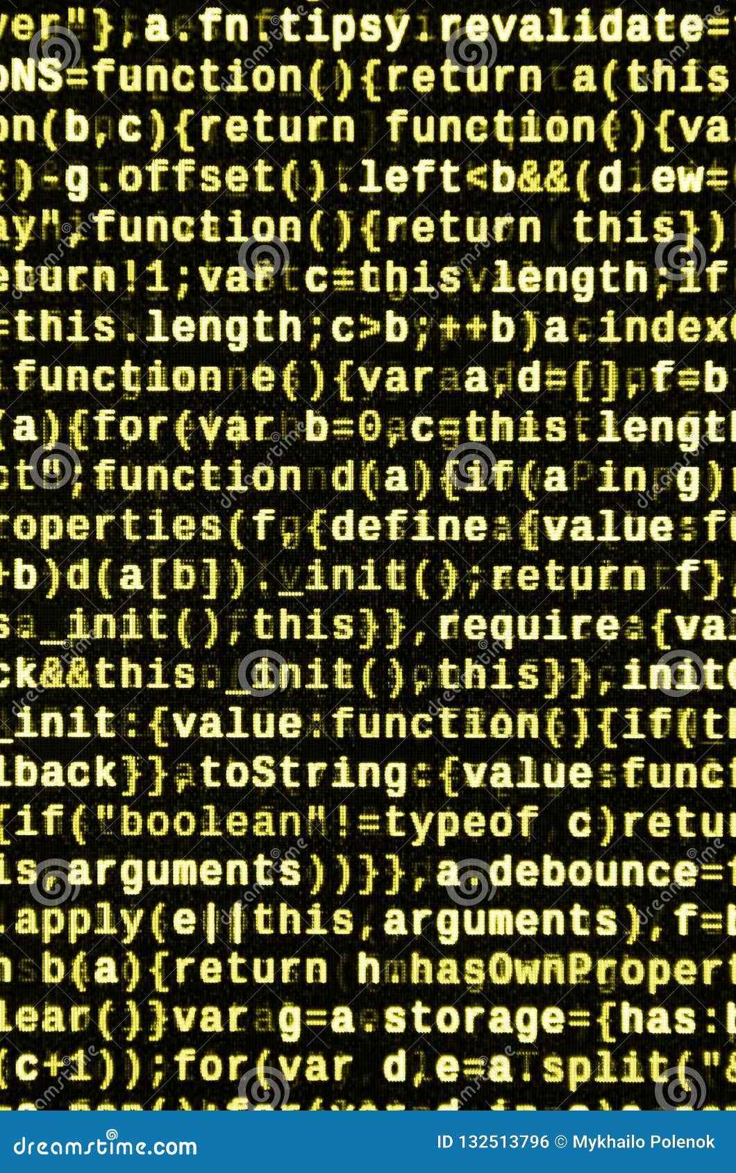 Writing Programming Code on Laptop. Digital Binary Data on Computer Screen Stock Photo - Image ...