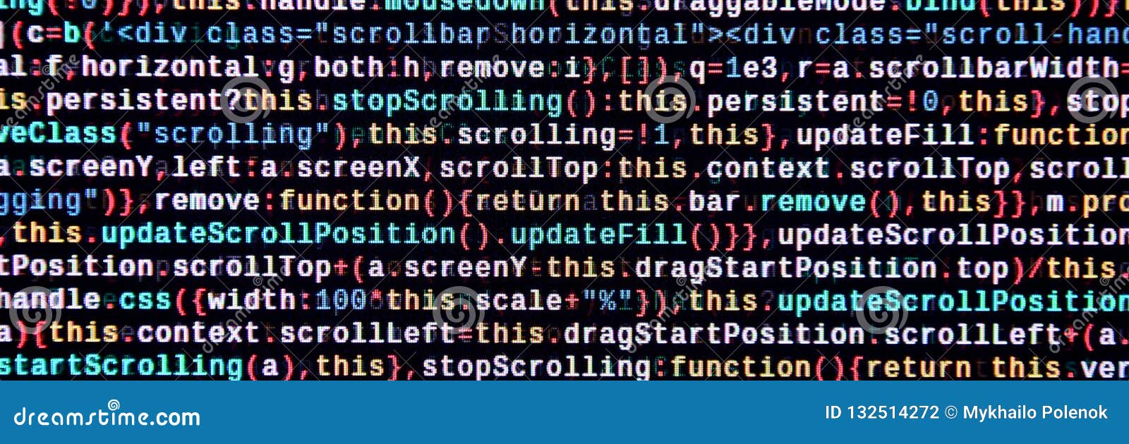 Writing Programming Code on Laptop. Digital Binary Data on Computer Screen Stock Photo - Image ...