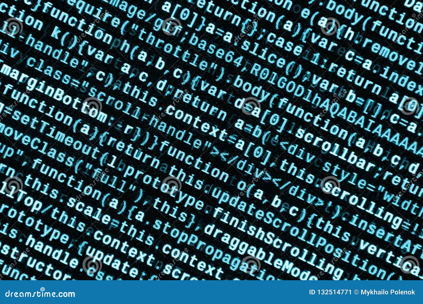 Writing Programming Code On Laptop Digital Binary Data On Computer Screen Stock Image Image