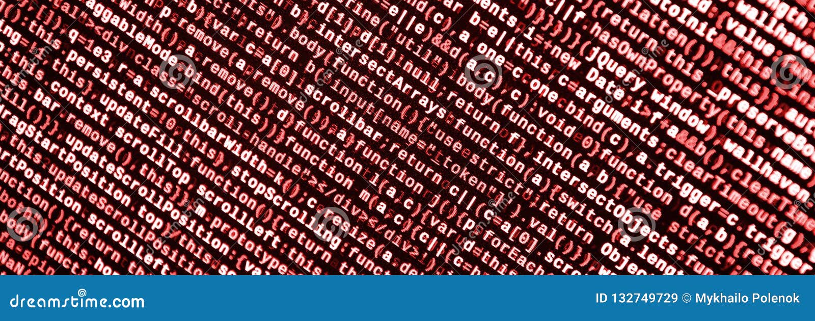 Writing Programming Code On Laptop Digital Binary Data On Computer