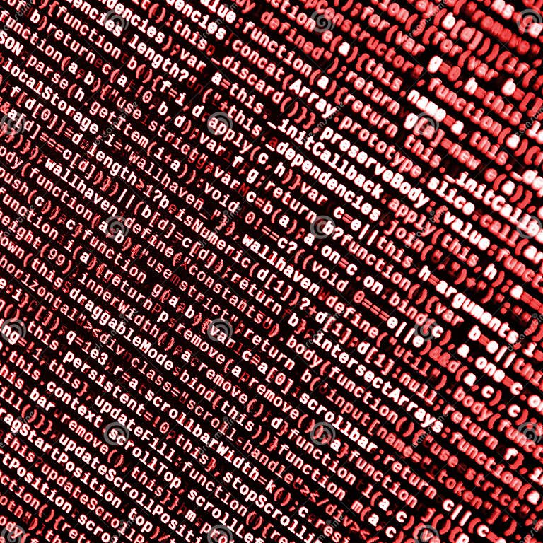 Writing Programming Code on Laptop. Digital Binary Data on Computer Screen Stock Image - Image ...