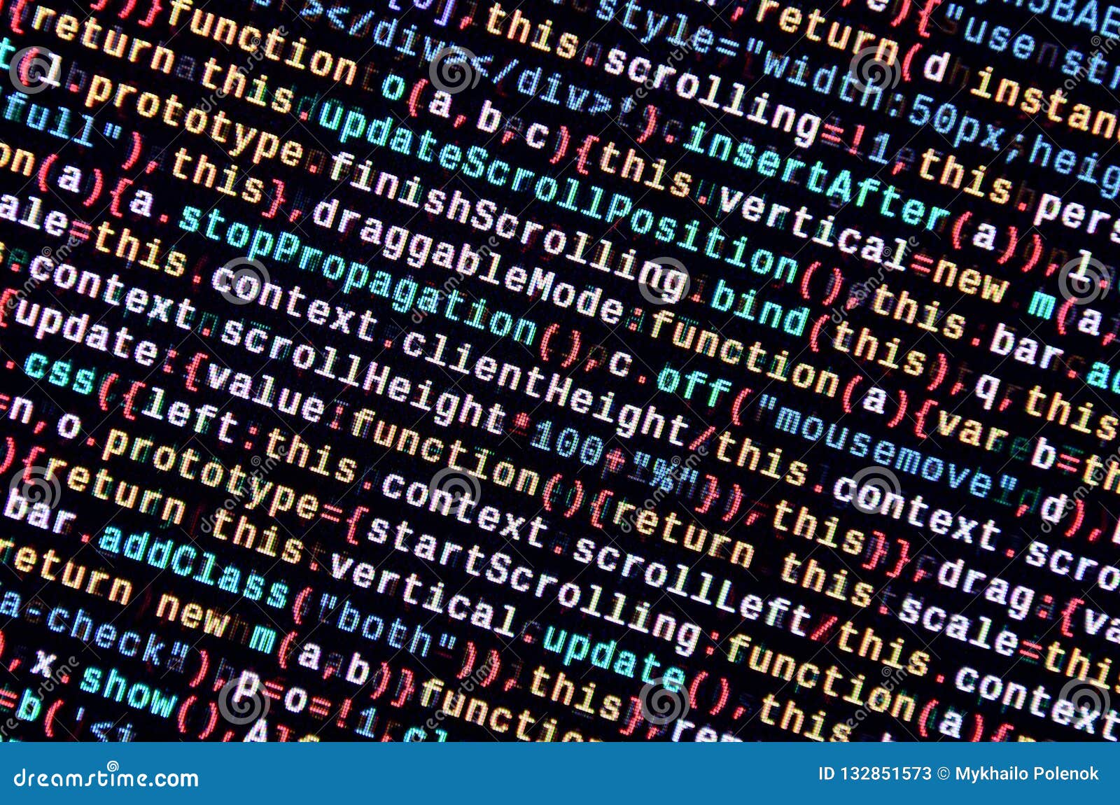 Writing Programming Code On Laptop Digital Binary Data On Computer 6861