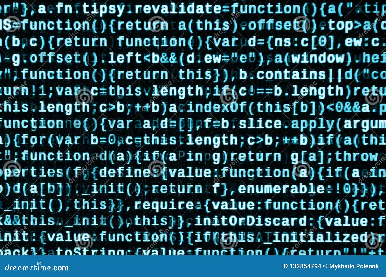 Writing Programming Code on Laptop. Digital Binary Data on Computer Screen Stock Illustration ...