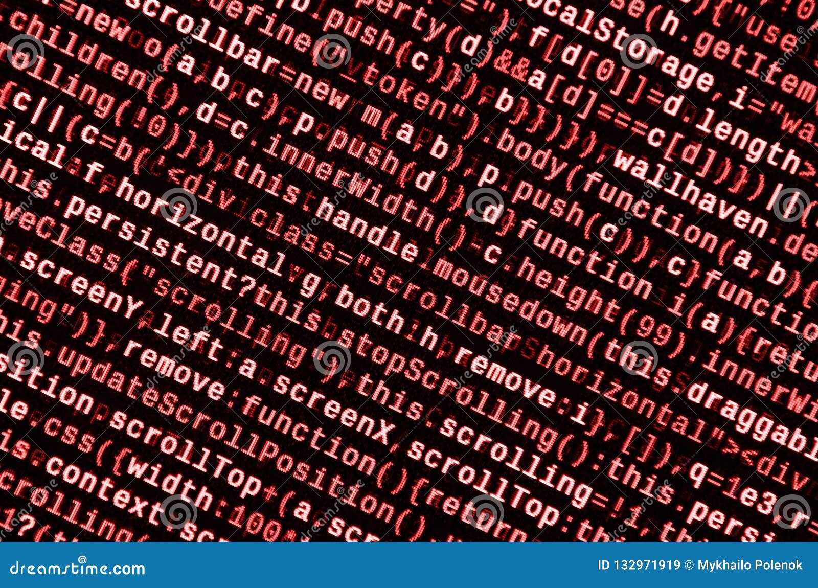 Writing Programming Code on Laptop. Digital Binary Data on Computer Screen Stock Illustration ...