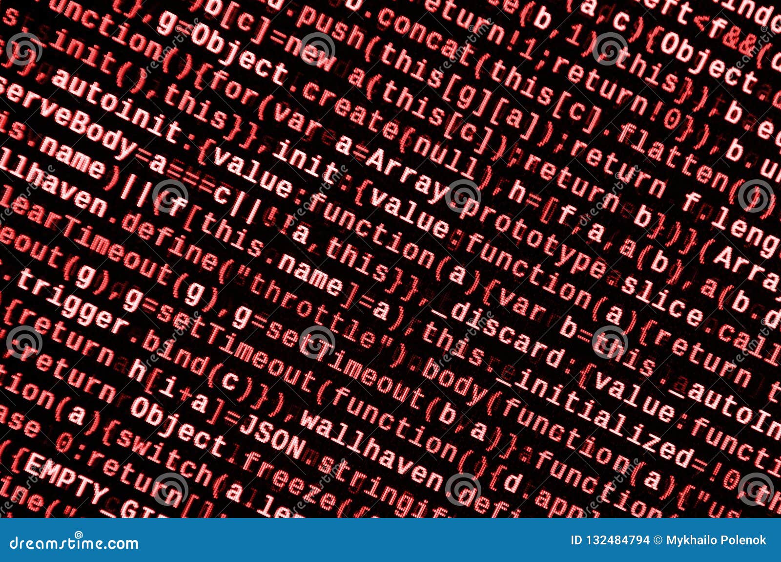 Writing Programming Code on Laptop. Digital Binary Data on Computer Screen Stock Illustration ...