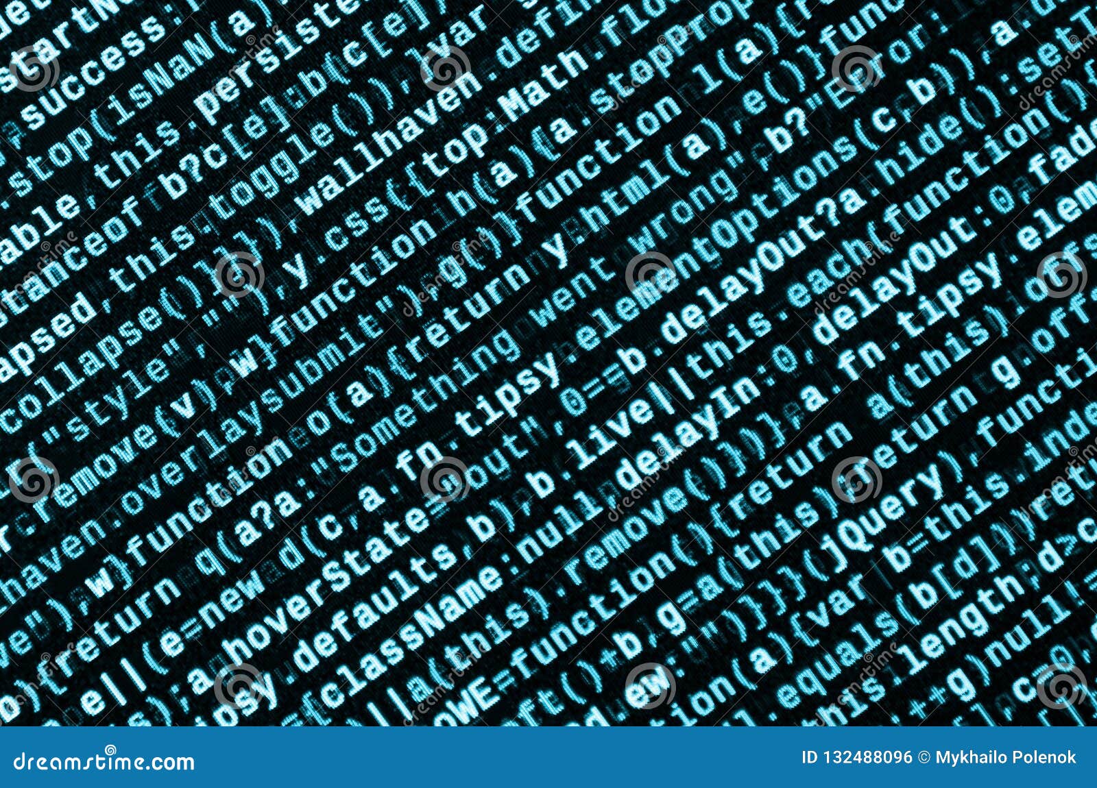 Writing Programming Code on Laptop. Digital Binary Data on Computer Screen Stock Illustration ...