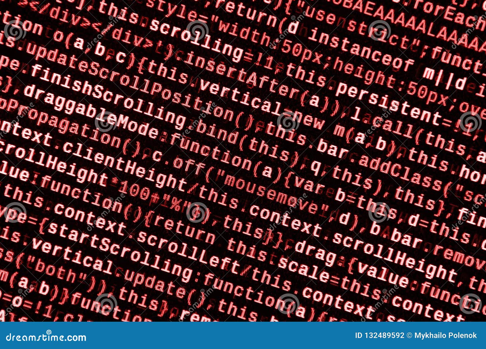 Writing Programming Code on Laptop. Digital Binary Data on Computer Screen Stock Illustration ...