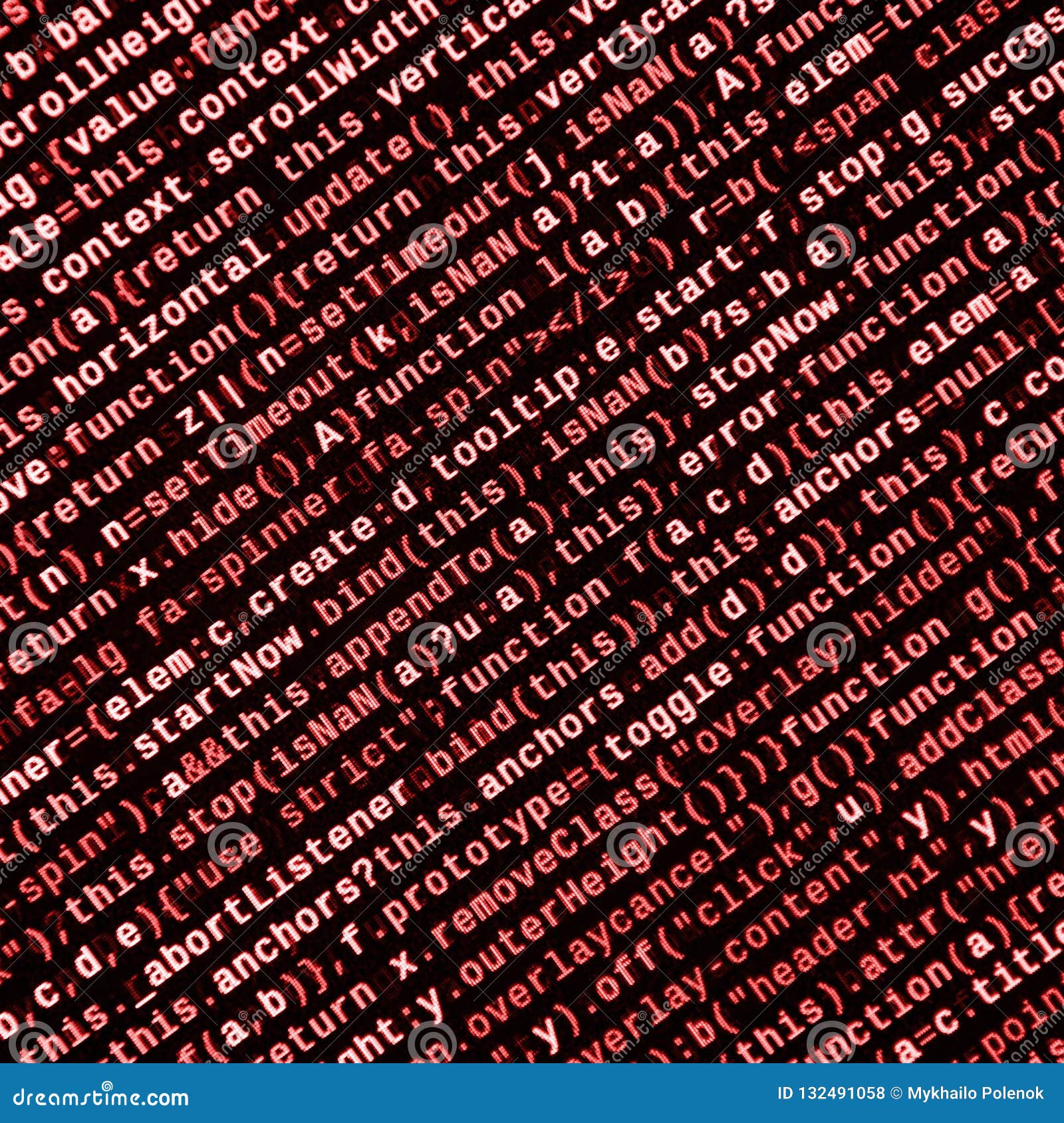 Writing Programming Code On Laptop Digital Binary Data On Computer