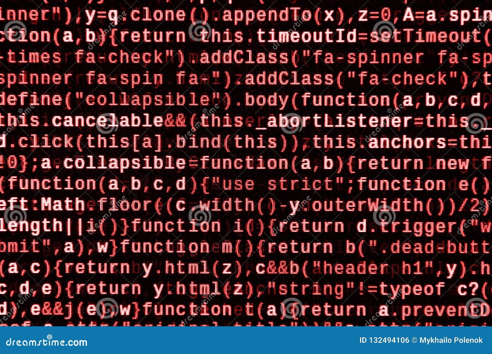 Writing Programming Code On Laptop Digital Binary Data On Computer