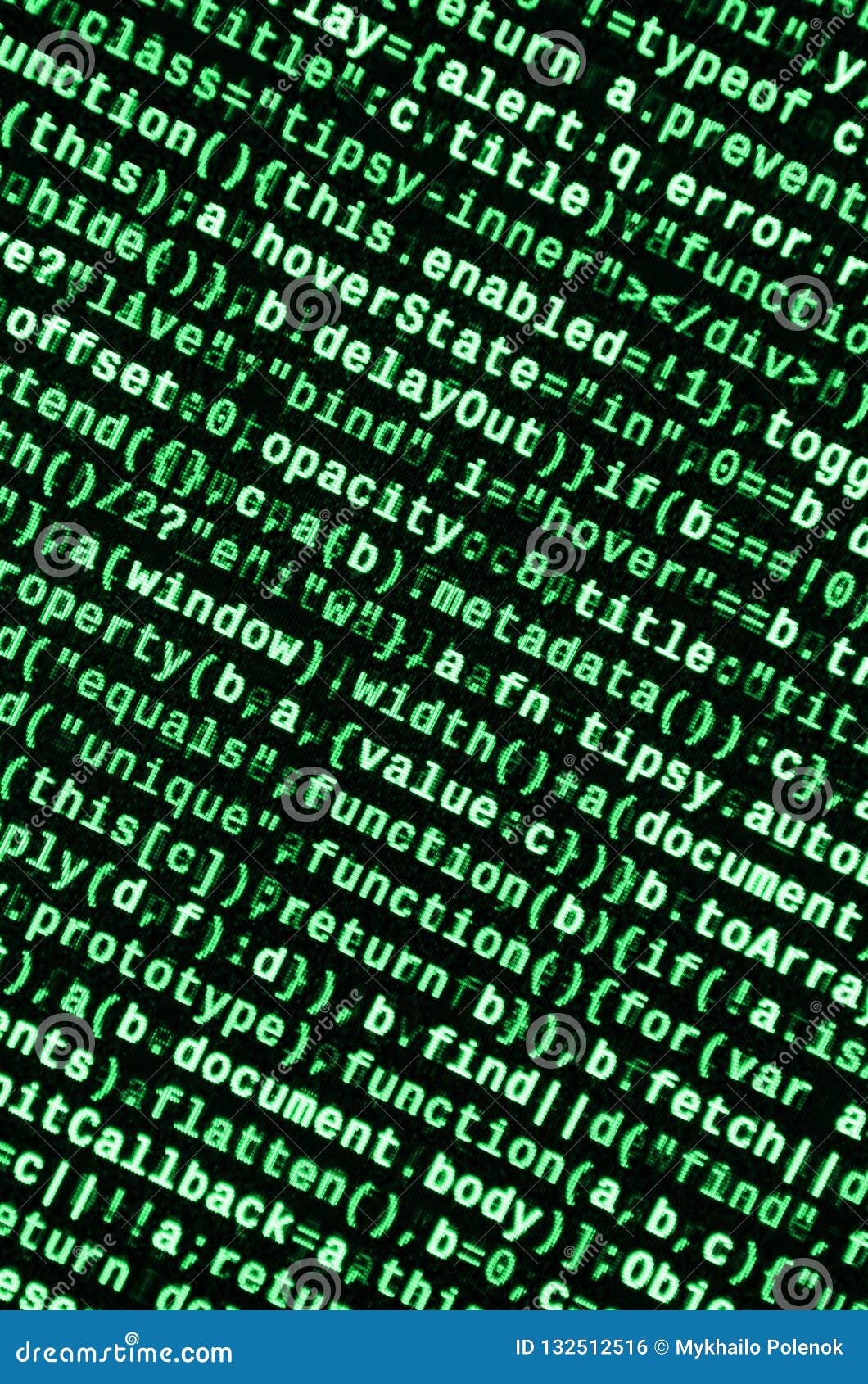 Writing Programming Code on Laptop. Digital Binary Data on Computer Screen Stock Photo - Image ...