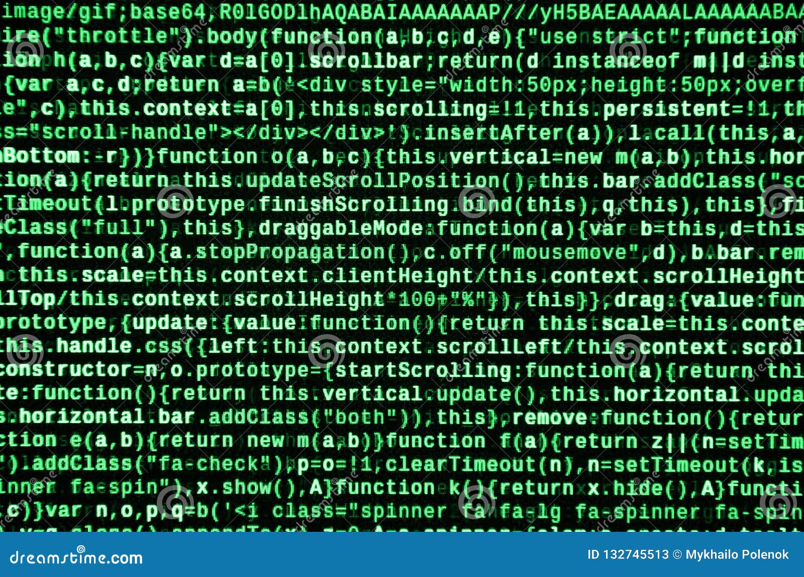 Writing Programming Code On Laptop Digital Binary Data On Computer Screen Stock Image Image