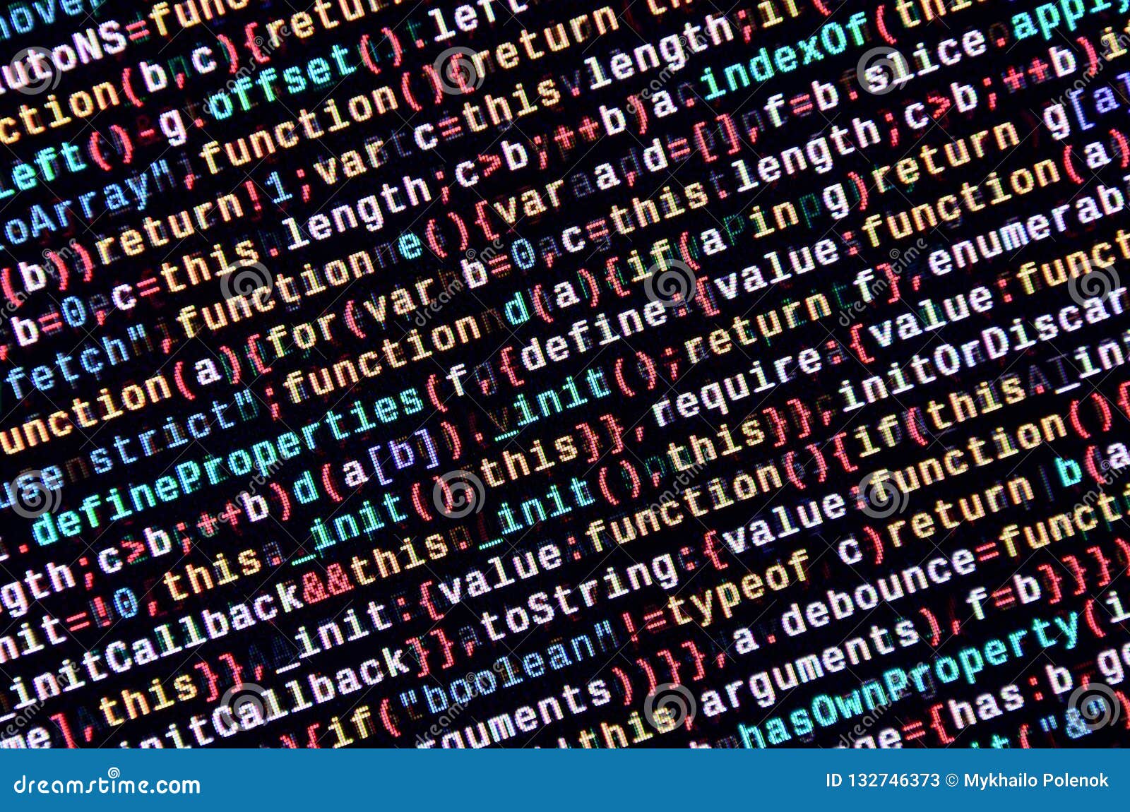 Writing Programming Code On Laptop Digital Binary Data On Computer