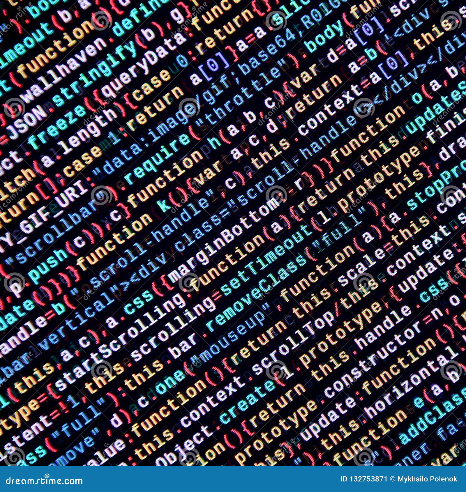 Writing Programming Code On Laptop Digital Binary Data On Computer 2556