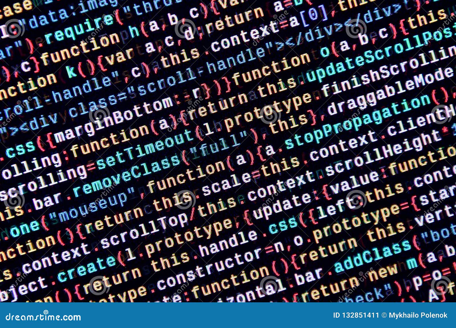 Writing Programming Code on Laptop. Digital Binary Data on Computer Screen Stock Illustration ...